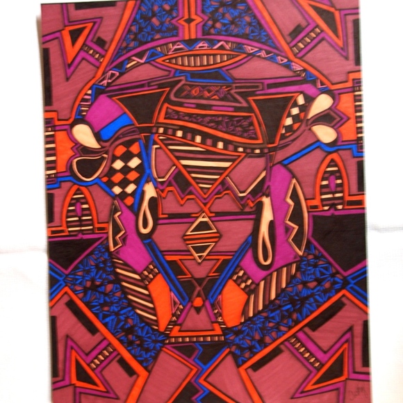 Cathy's Doodles | Wall Decor | Aztec Sunrise By Cathy Original Framed ...